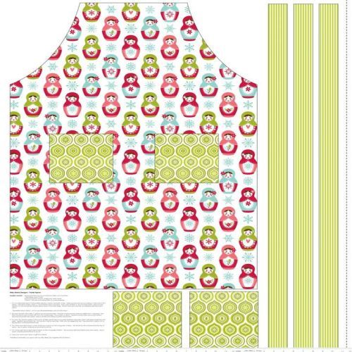 Little Matryoshka by Riley Blake apron panel includes easy step by step ...