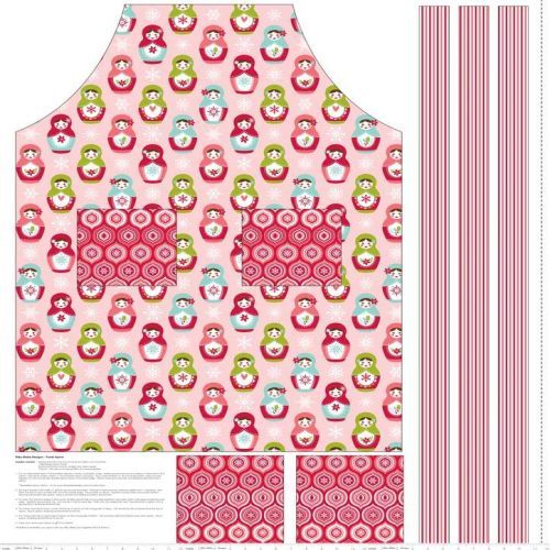 Little Matryoshka by Riley Blake apron panel includes easy step by step ...