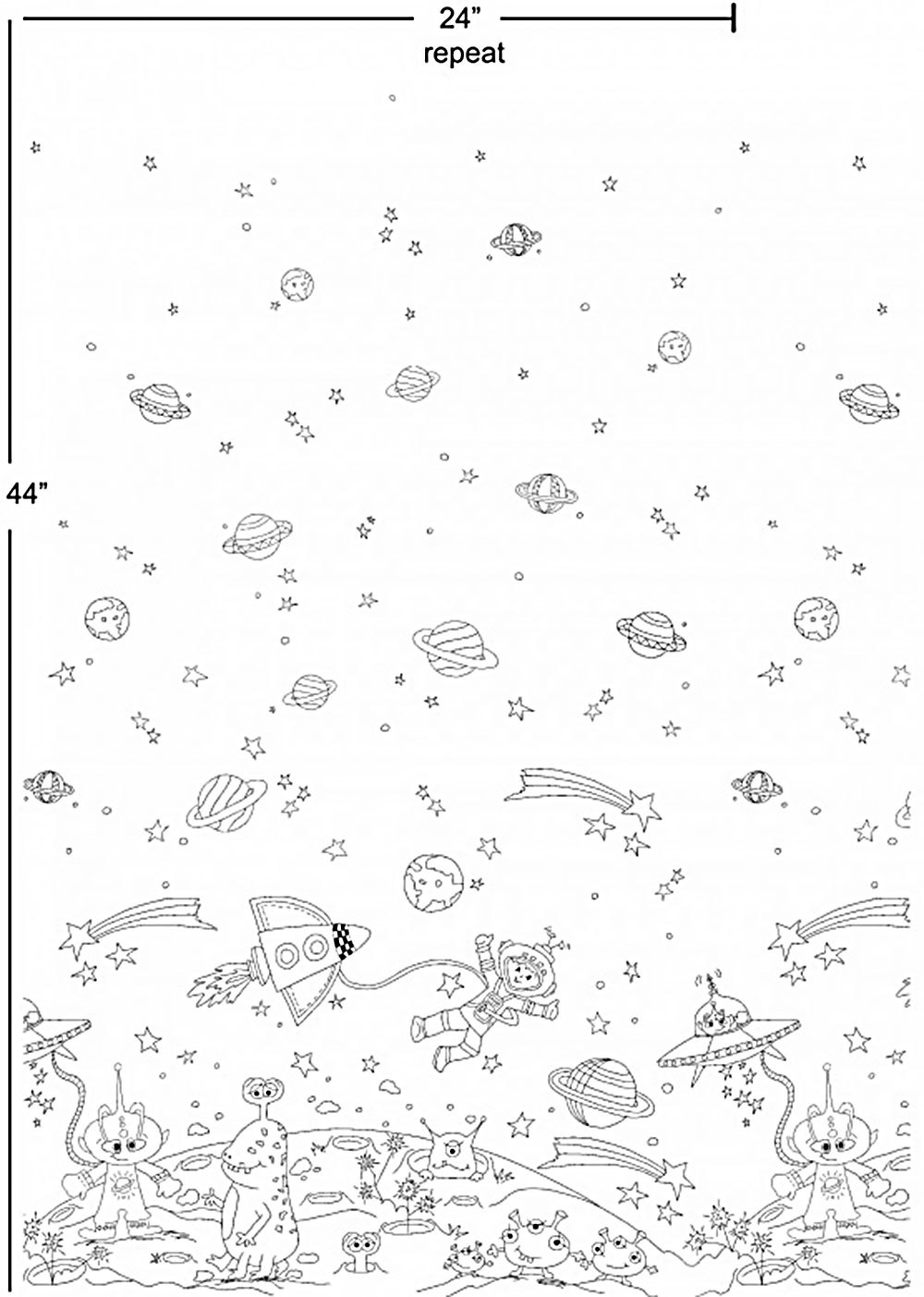 Color Me fabric panel by Michael Miller is perfect for your little ones ...