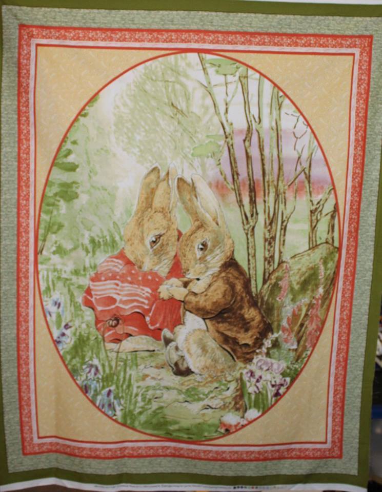 The Oz Material Girls Australia - Rare Beatrix Potter Quilt Fabric Panel