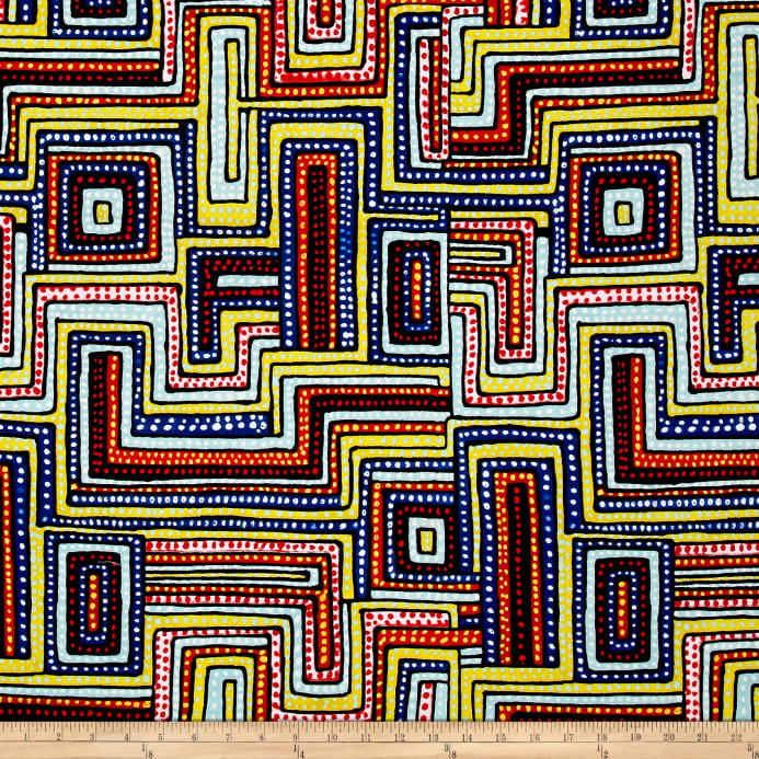 Dubaku quilt fabric by Alexander Henry features a tribal spot