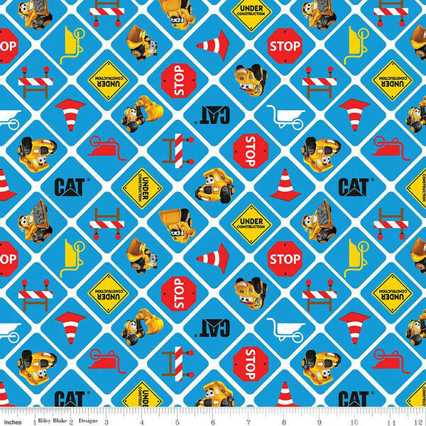 CAT® Buildin' Crew Construction Signs Blue - The Oz Material Girls ...