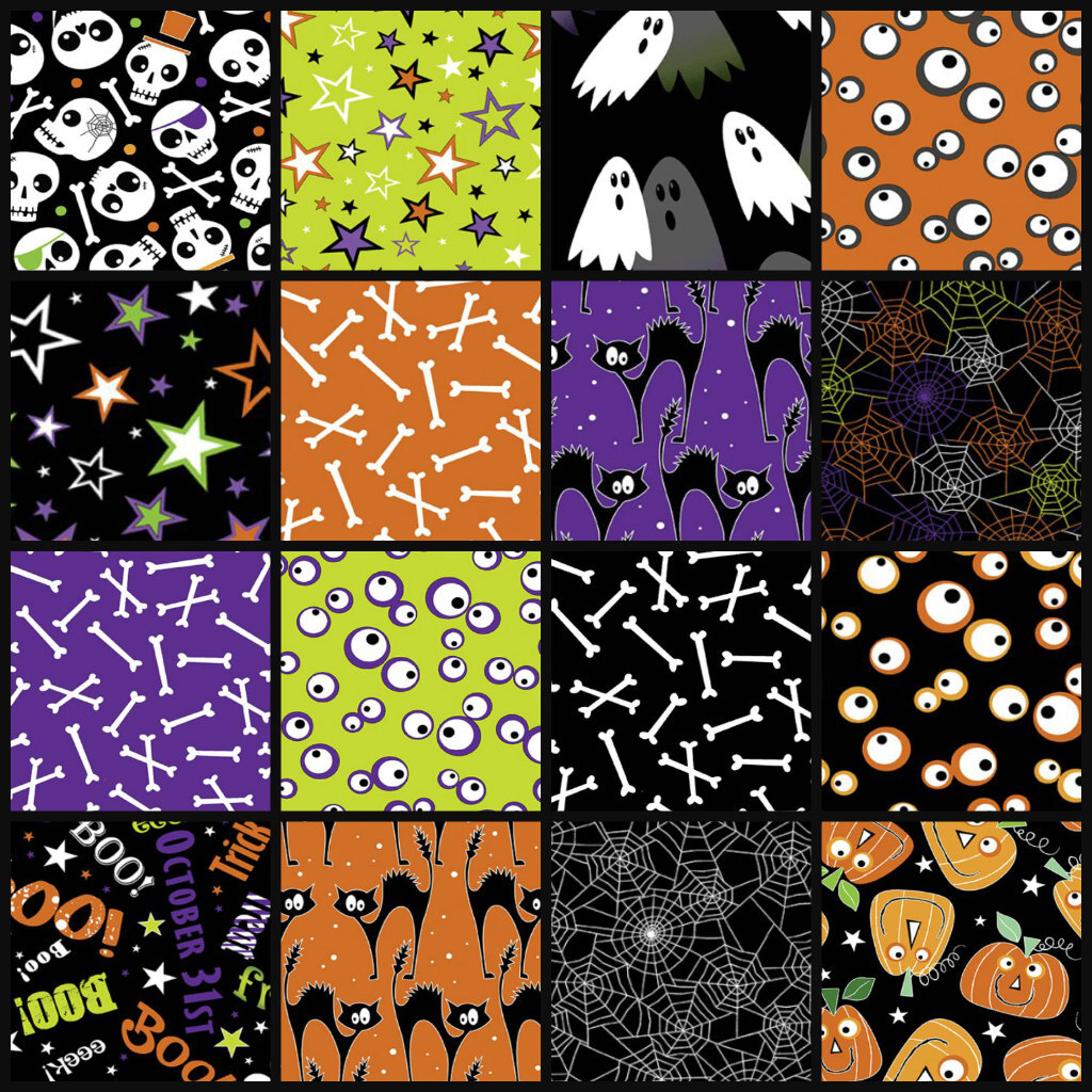 Faboolous Fun Glow in the Dark Novelty Halloween Fabric