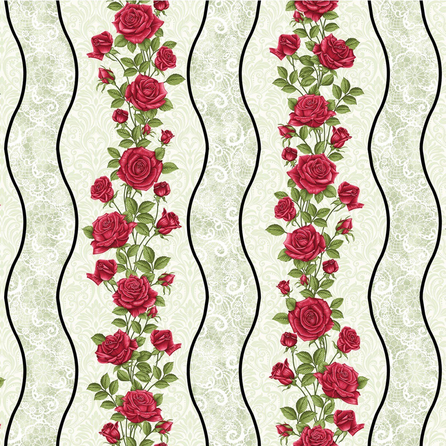 Festival of Roses designed by Jackie Robinson Quilting Fabric for ...