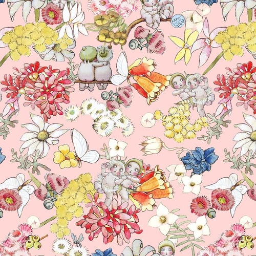May Gibbs Snugglepot and Cuddlepie - May Gibbs Quilting Fabric by ...